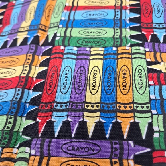 Art | Crayon Fabric Material Colorful Print Crafting Sewing Project 1 ...